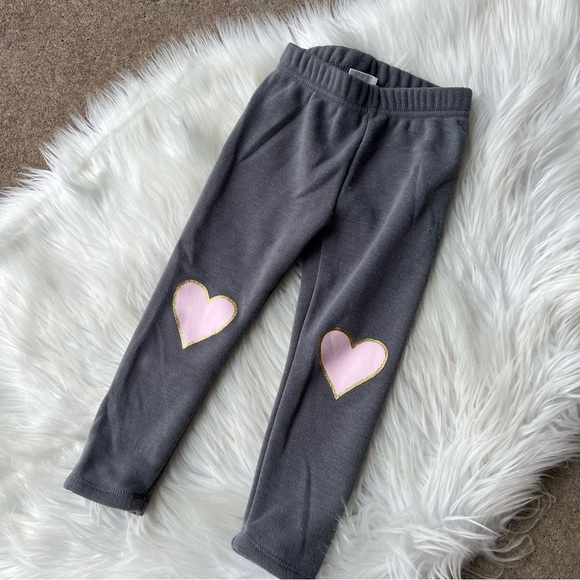 Disney | Bottoms | Disney Princess Gray And Pink Knee Heart Leggings ...